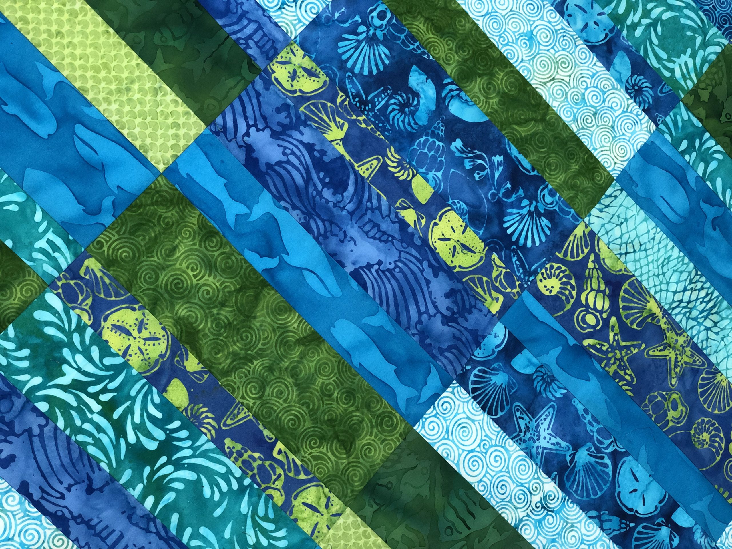 High Rise Quilt Featuring Calm Lagoon from Island Batik - Studio R Quilts